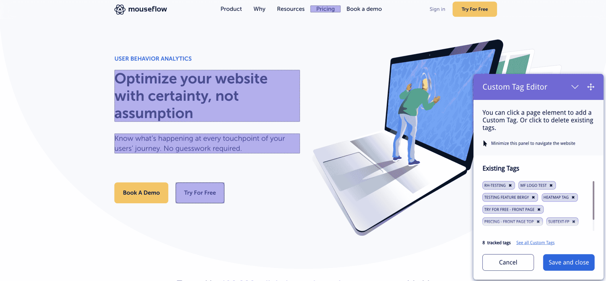 Mouseflow - New Feature Alert - No-Code Custom Tags