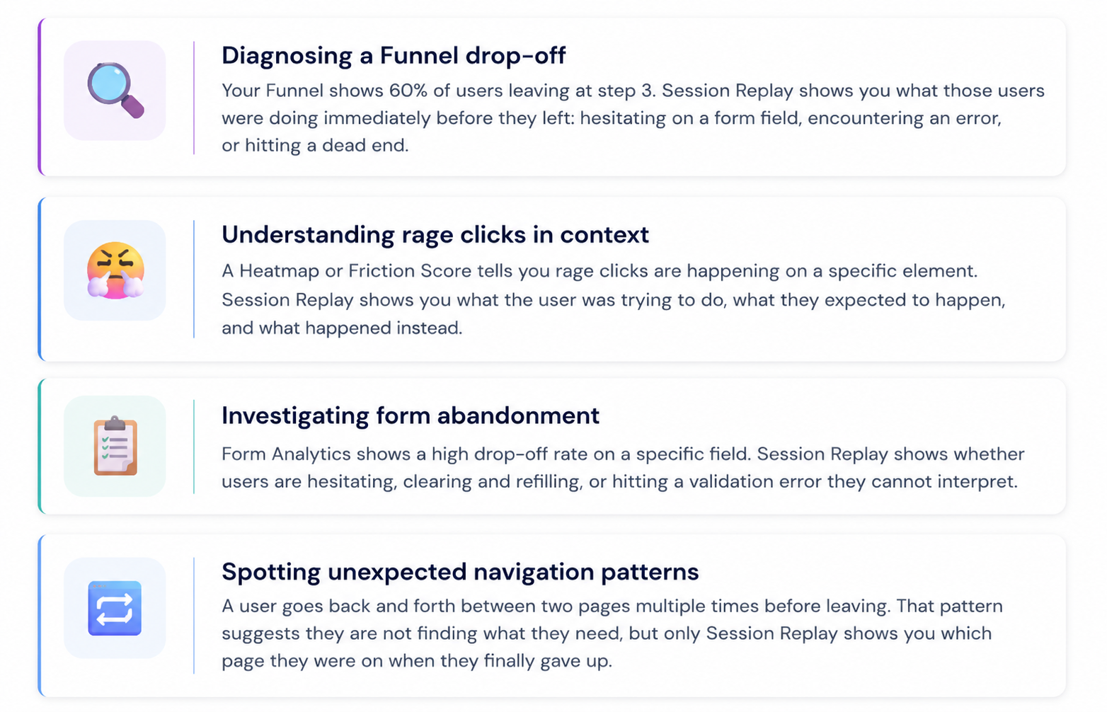 Mouseflow - Session Replay vs Heatmaps: when to use each